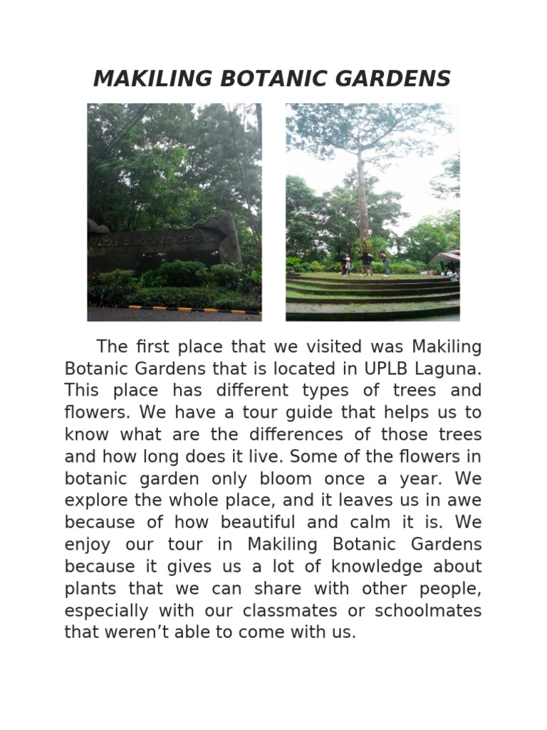 Makiling Botanic Gardens | PDF
