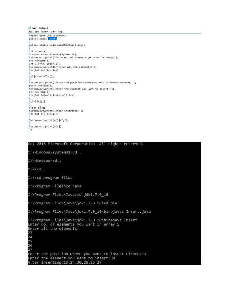 insert& delete operation in array | PDF