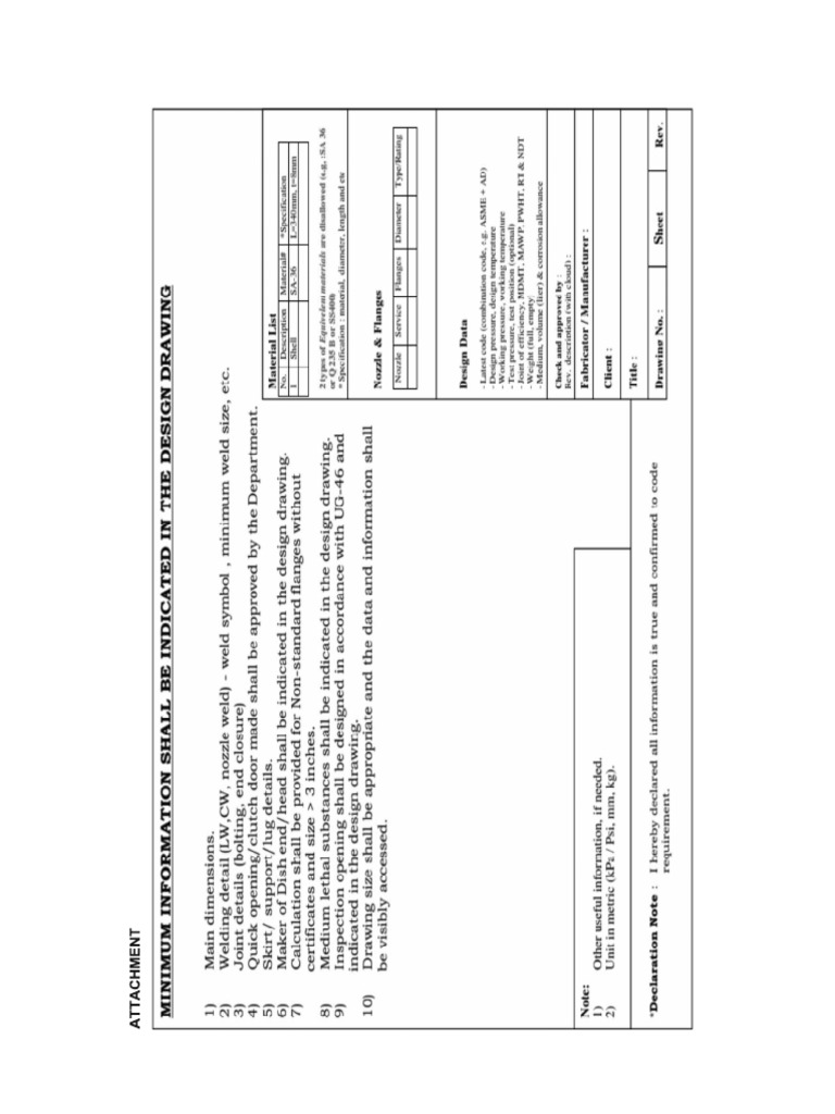 GA Drawing and MDR (Example by DOSH) | PDF