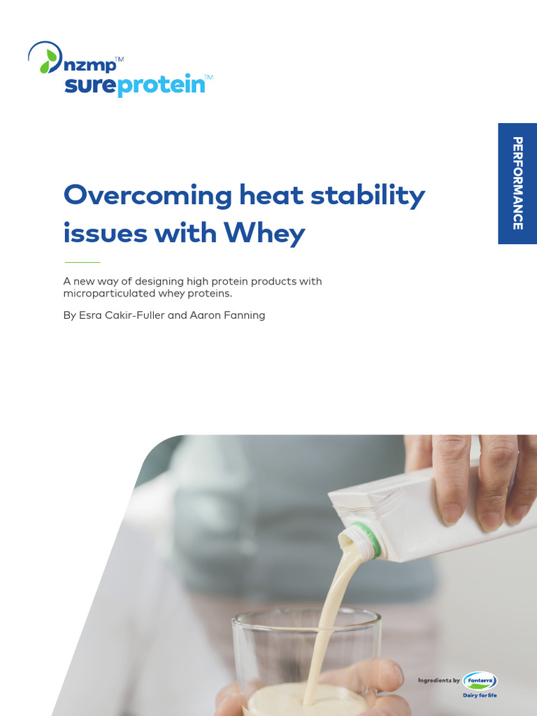 Overcoming The Heat Stability Issues of Whey Protein Under Thermal Processing | PDF | Proteins ...