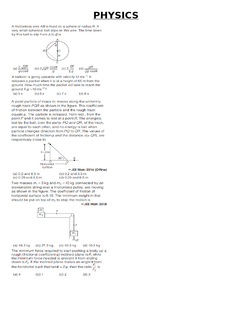 Jee Mains Sample Paper | PDF