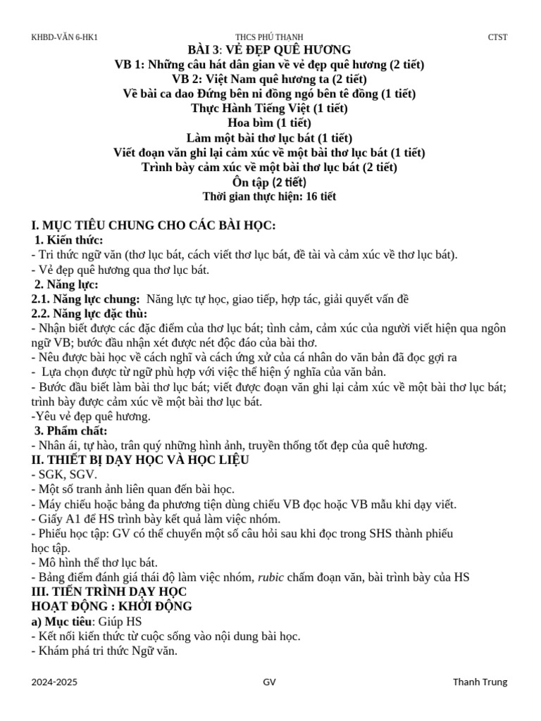 Bài 3 NG Văn 6 CTST | PDF