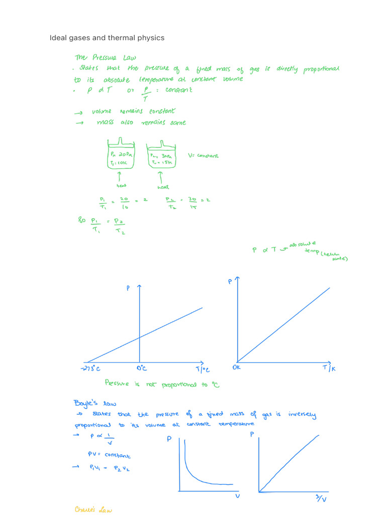 Ideal Gases and Thermal Physics | PDF