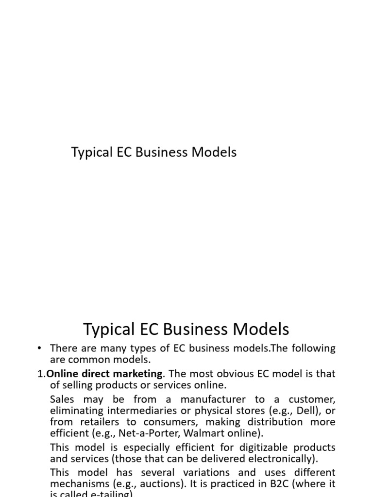 Typical E-Com Business Model | PDF | E Commerce | Retail
