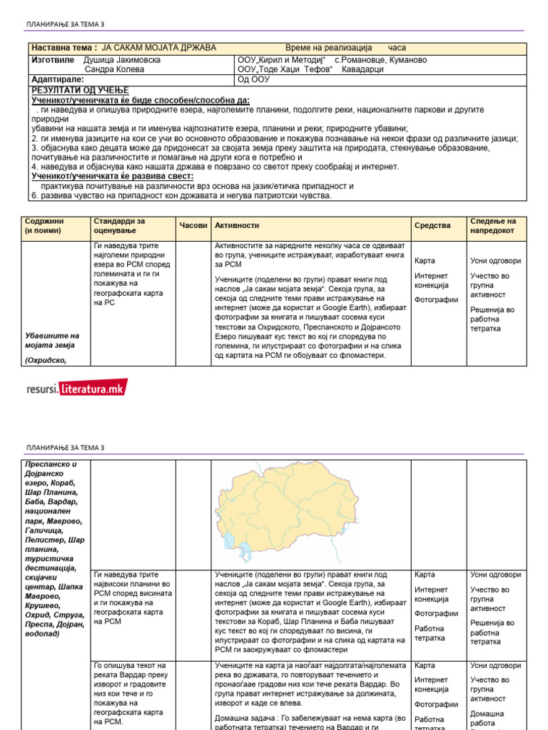 Tematsko Procesno Planiranje Tema 3 5 | PDF