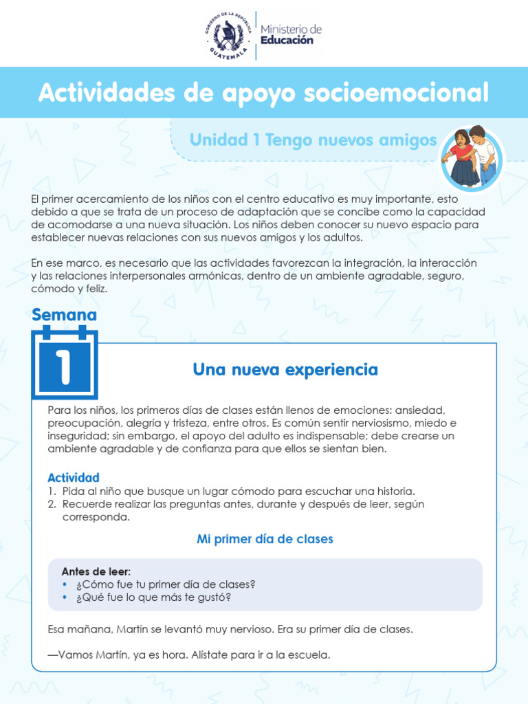 AS - Unidad 1 Tengo Nuevos Amigos - v2 | PDF | Escuelas | Sicología
