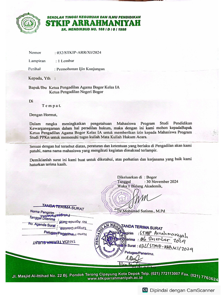 Surat Ijin Pengadilan | PDF