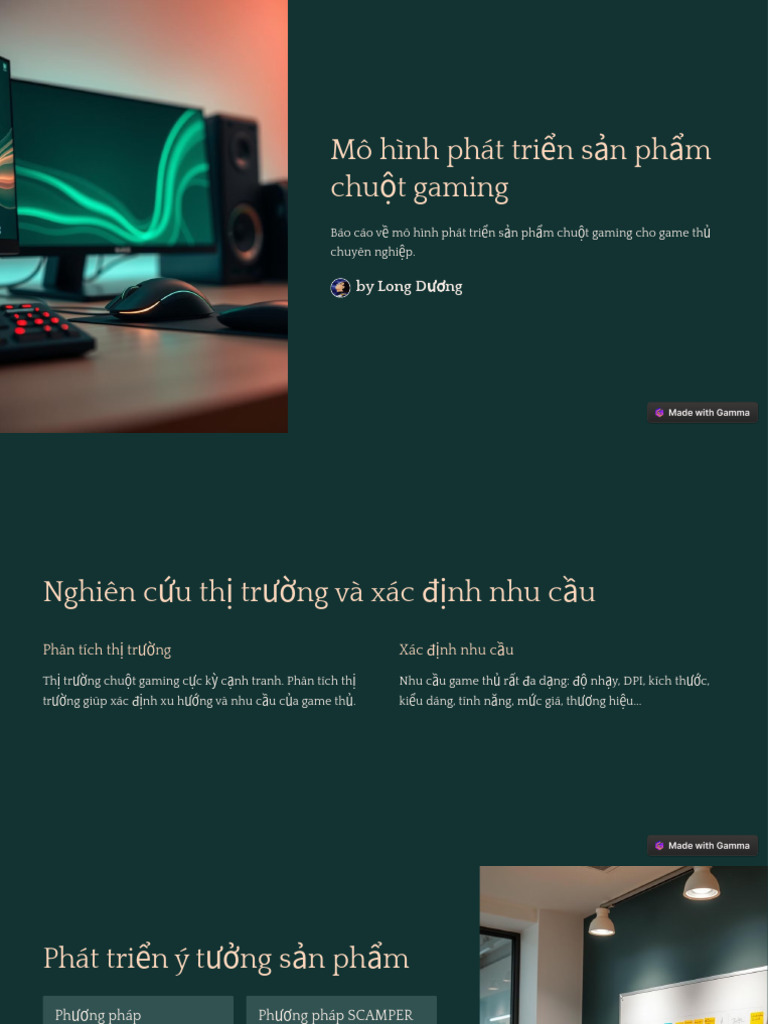 Mo Hinh Phat Trien San Pham Chuot Gaming | PDF