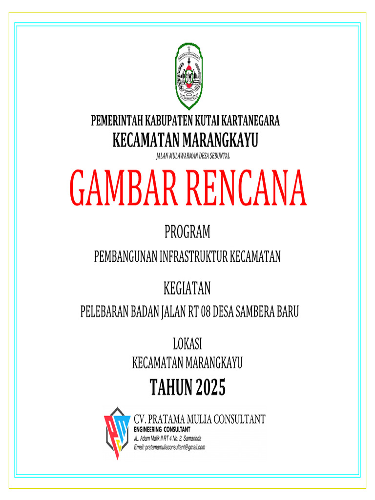 11 Pelebaran Badan Jalan RT 08 Desa Sambera Baru | PDF