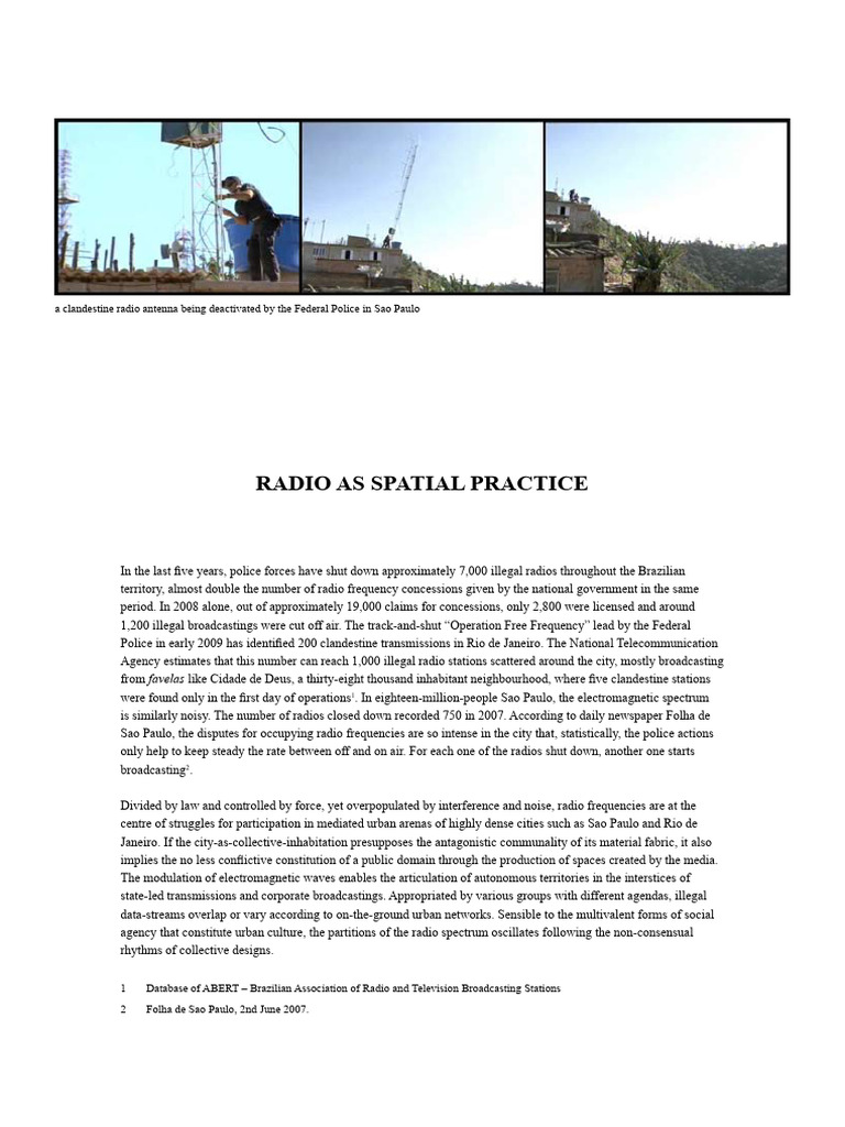 Radio As Spatial Practice Fulltext | PDF | Radio | Transmitter