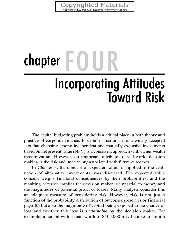 incorporating-attitudes | PDF | Risk Aversion | Risk