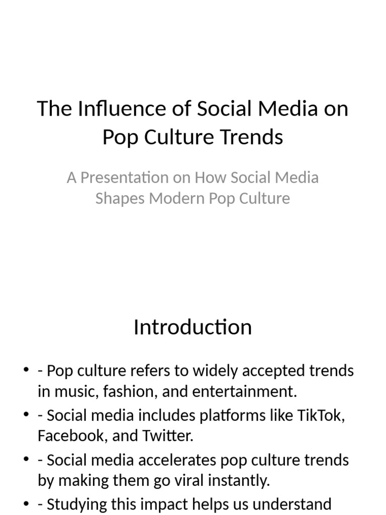 Social Media and Pop Culture | PDF