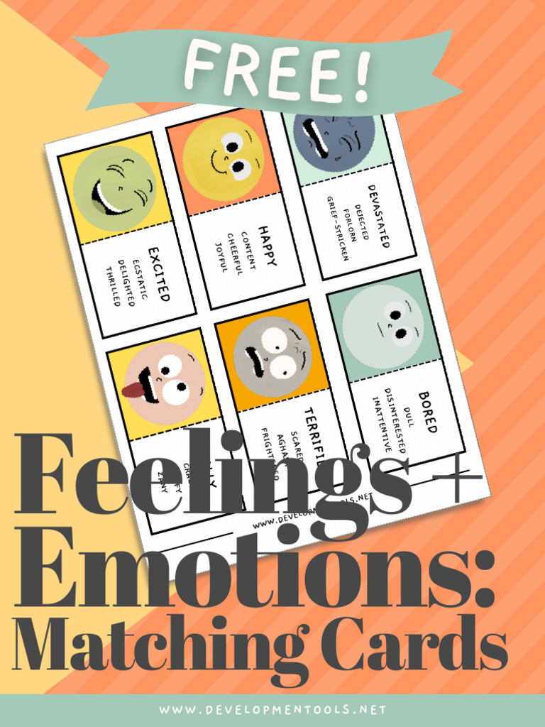 Feelings + Emotions:: Matching Cards | PDF | Digital Millennium ...