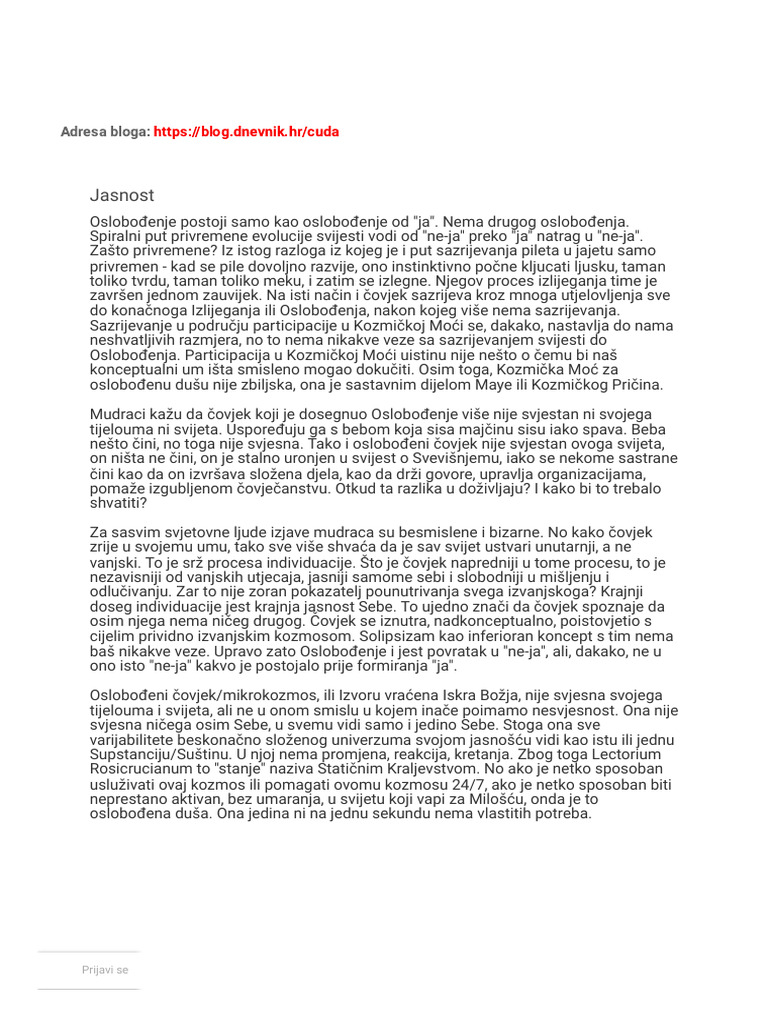 Jasnost - Čuda Su Svuda Oko Nas - Blog - HR | PDF