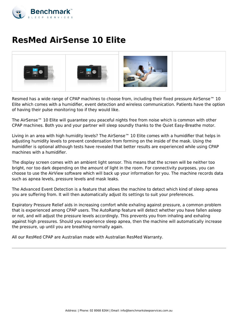 ResMed AirSense 10 Elite | PDF