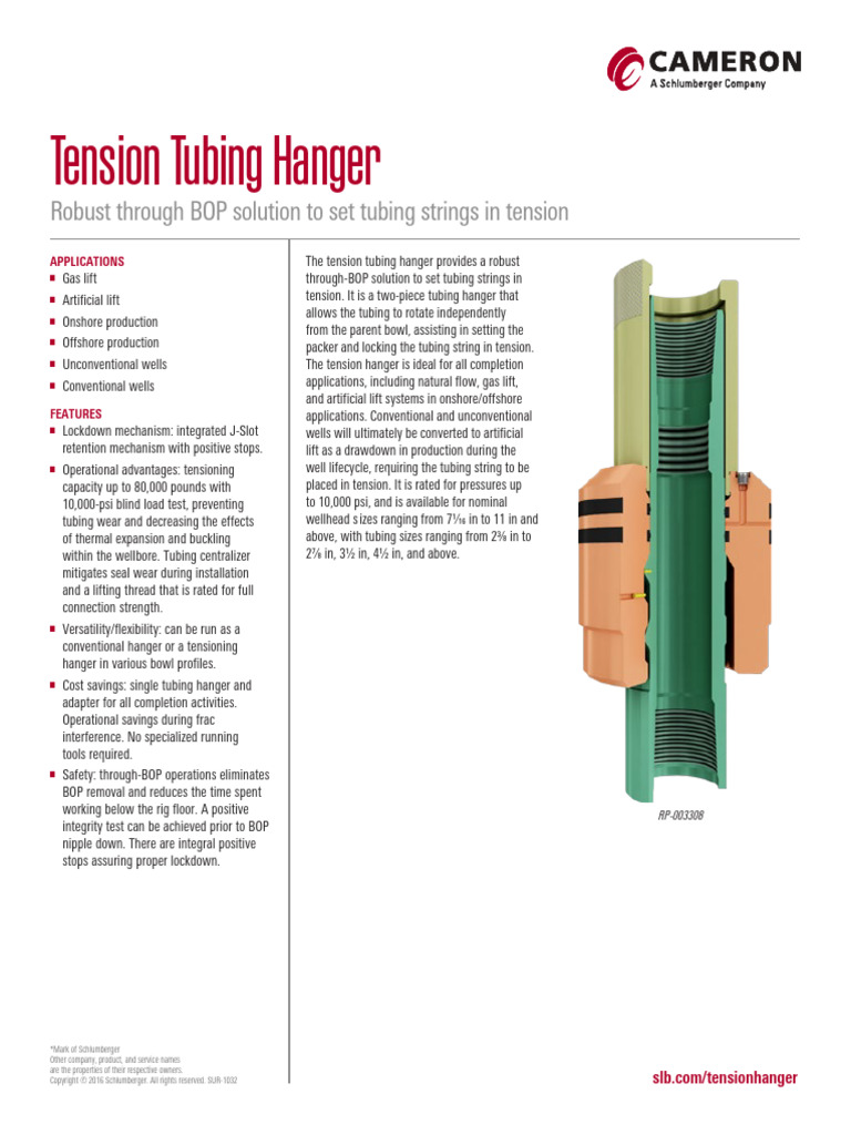 Tension Tubing Hanger Ps | PDF | Gas Technologies | Gases