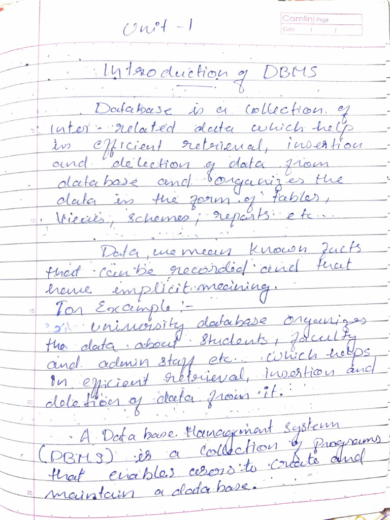 Dbms - Unit 1 - Intro-1 | PDF