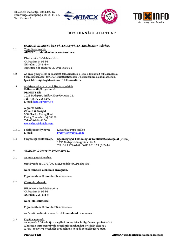 BA_ARMEX™_szódabikarbóna_szórószemcse | PDF