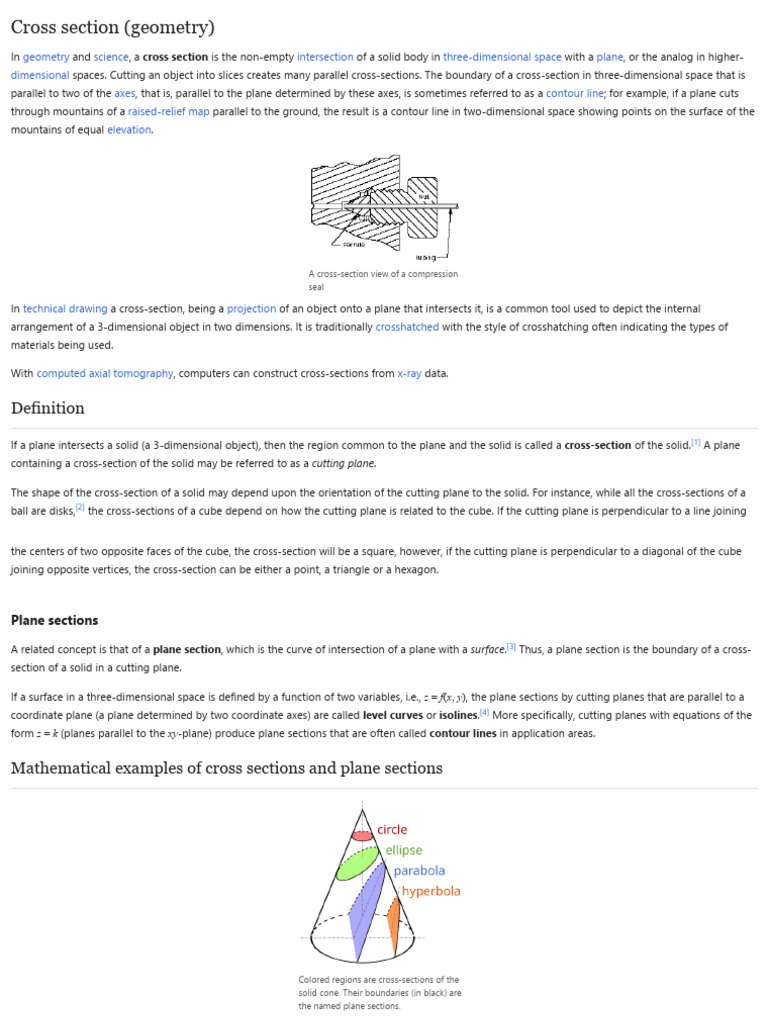 Understanding Cross Section Geometry | PDF | Geometry | Euclidean Geometry