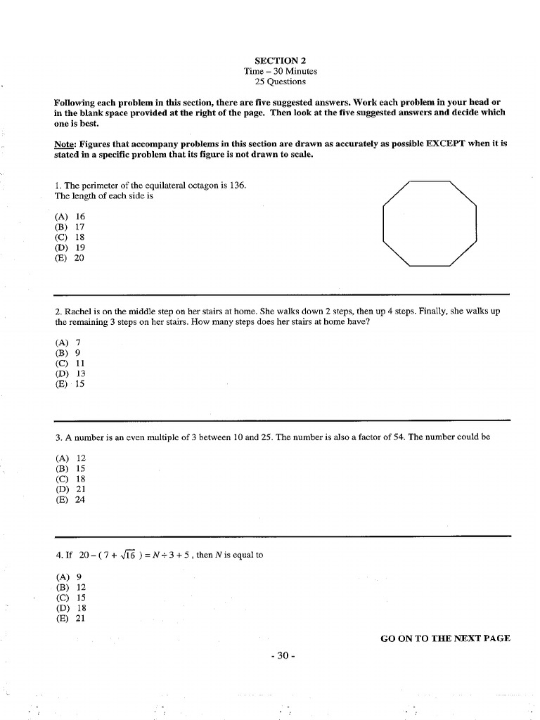 SSAT Practice test 2 | PDF