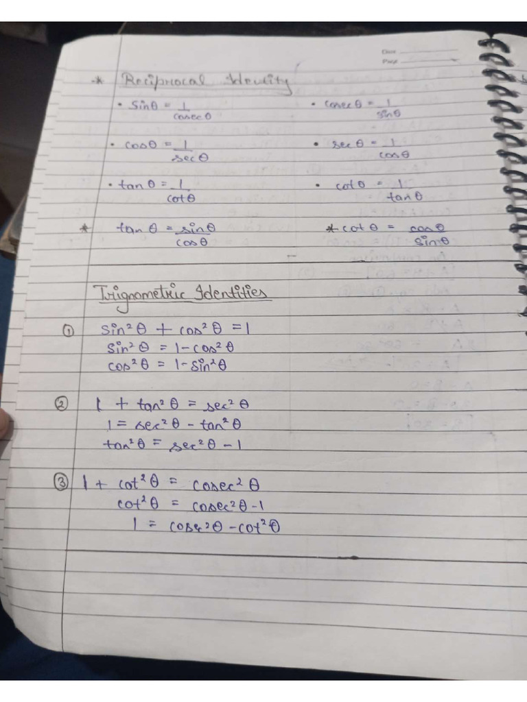 Trigonometry handwritten 2 by SS | PDF