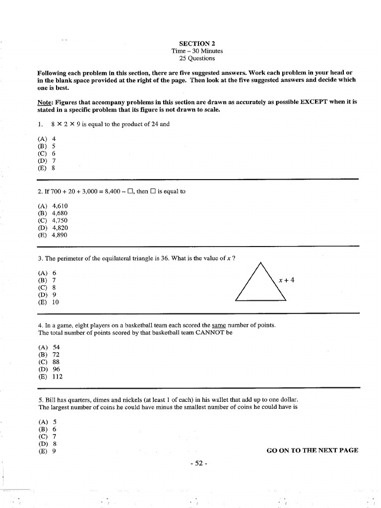 SSAT Practice Test 3 | PDF