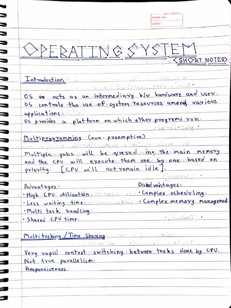 Operating System Mid Term | PDF