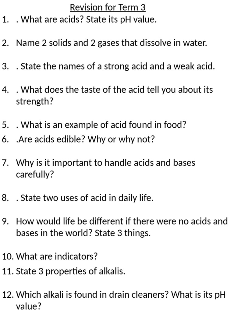 Revision Year 7 | PDF