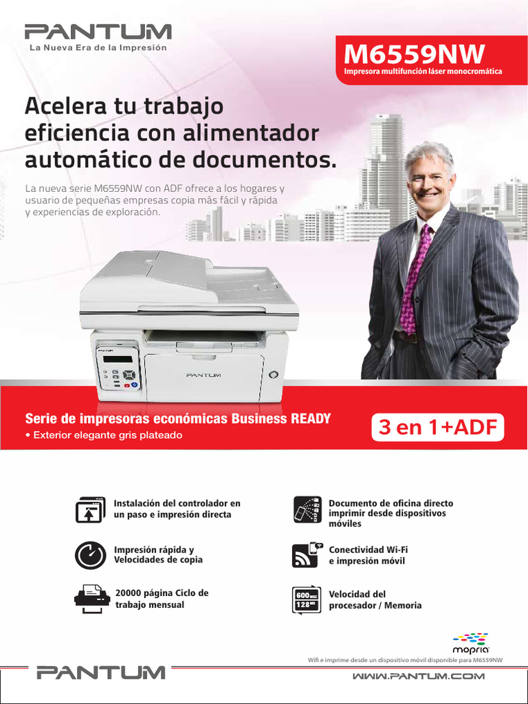 Pantum-M6559nw - Especificaciones | PDF | Impresora (Computación) | Wifi