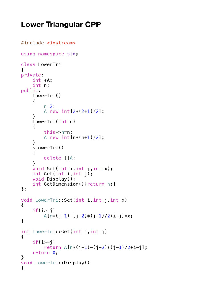 Lower Triangular CPP | PDF