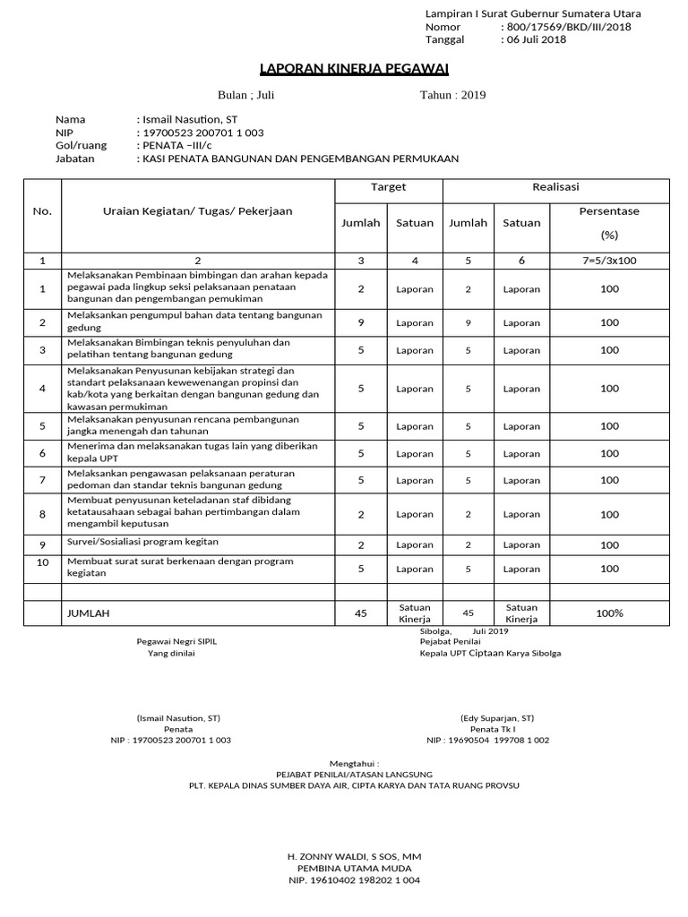 Laporan Kinerja Juni | PDF
