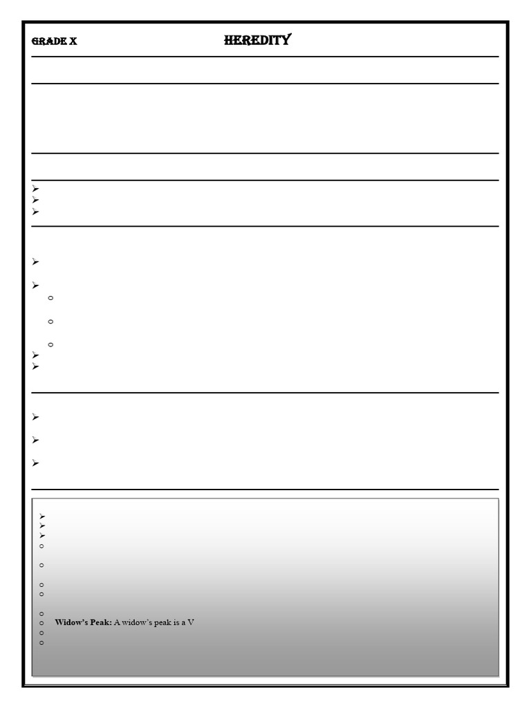 Grade 10 - Bio - Heredity - Notes | PDF | Dominance (Genetics ...