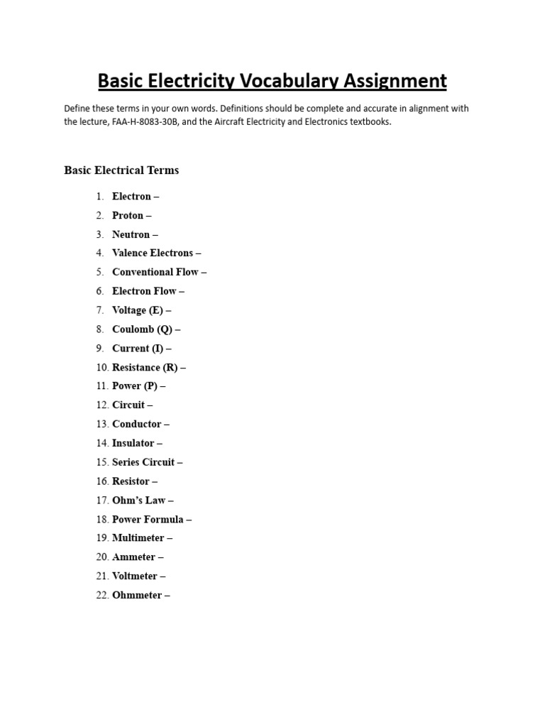 Week 1 Vocabulary | PDF