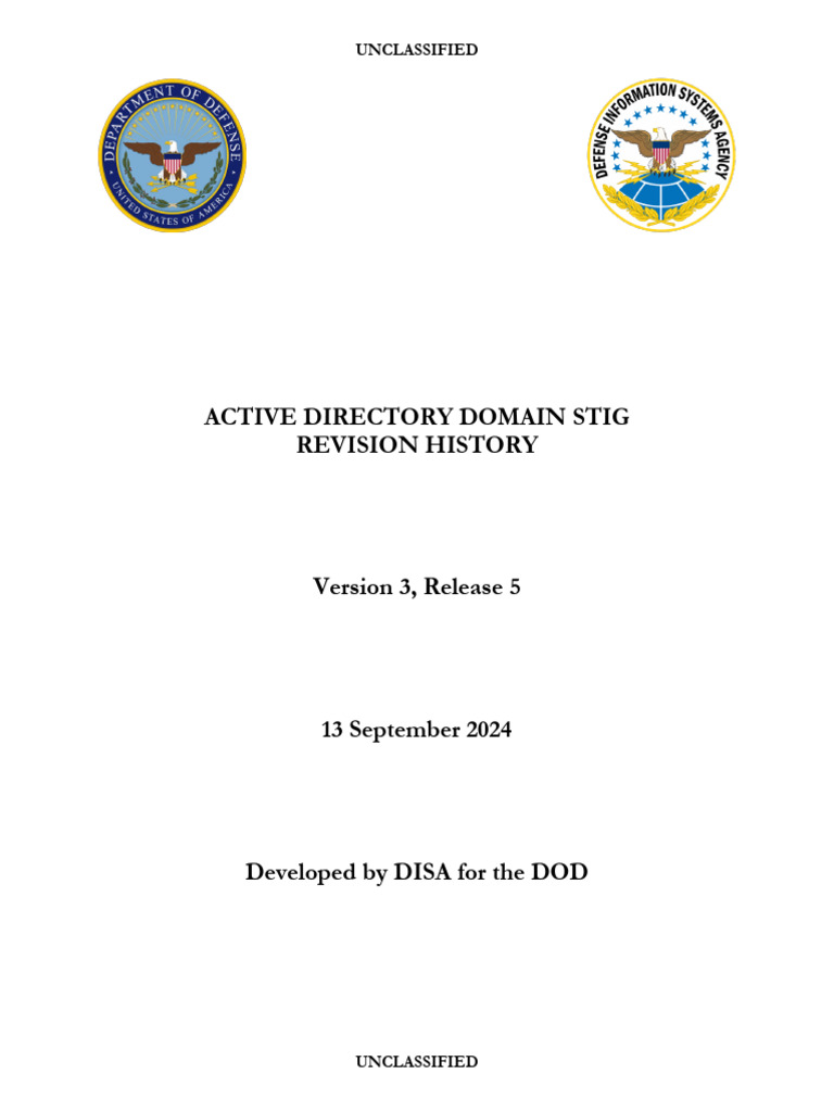 Active Directory STIG Revision History | PDF | Active Directory ...