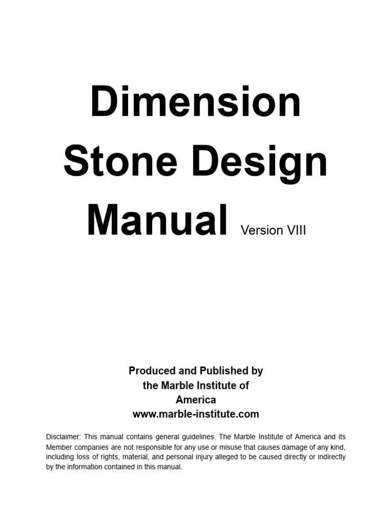 Dimensional Stone Manual Marble Institute of America | PDF | Green ...