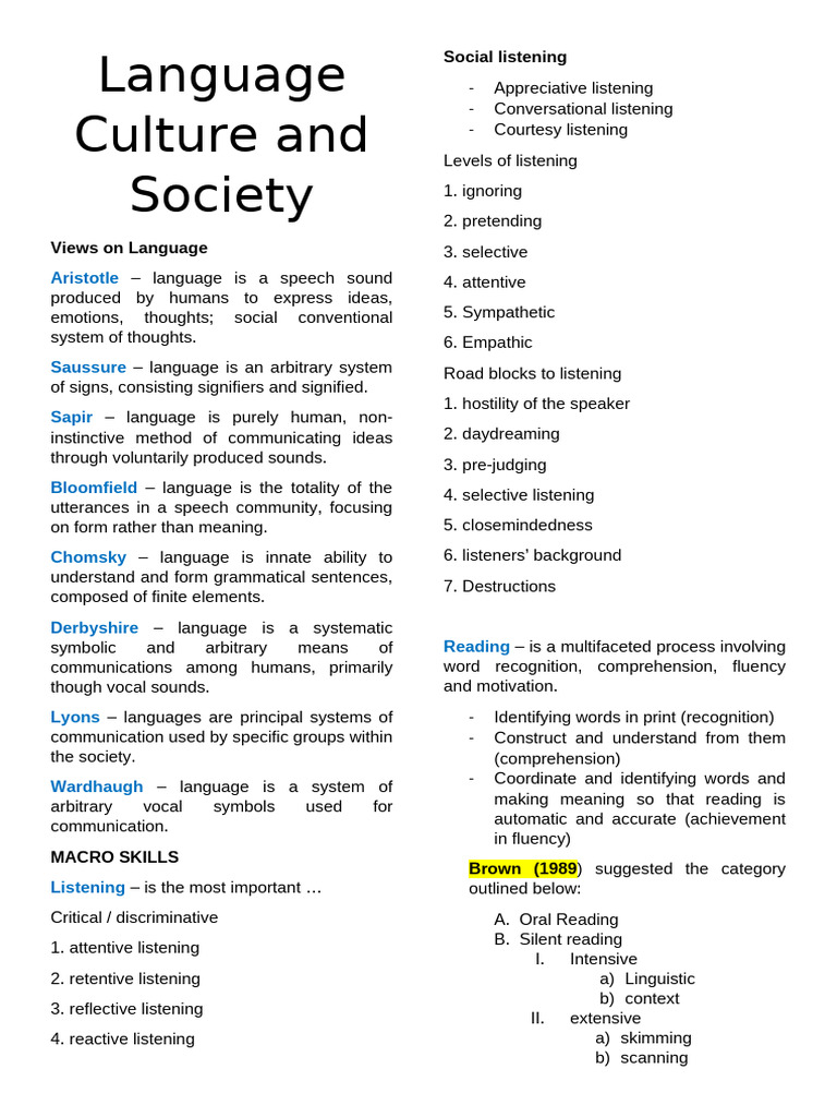 Language Culture and Society | PDF | Linguistics | Psycholinguistics