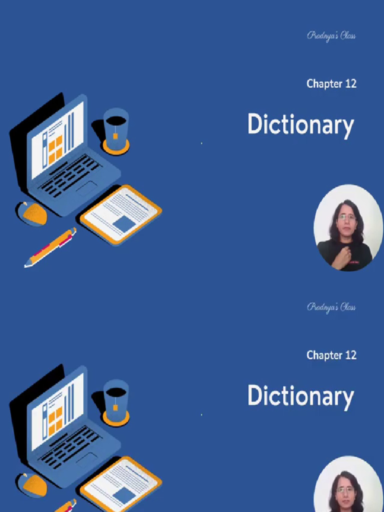 Chapter 12 - DICTIONARY - One Shot! - CBSE Class 11 Computer Science ...