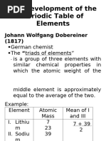 Lesson 5 - The Development of The Periodic Table of Elements | PDF