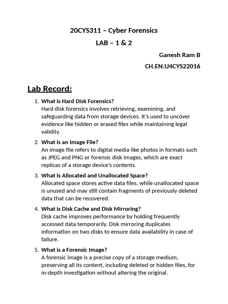 CH - En.u4cys22016 Lab1,2 | PDF | Computer Forensics | Computer Data Storage