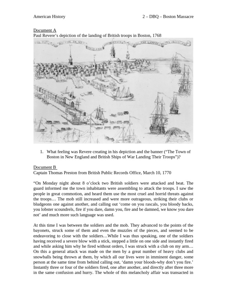 Boston Massacre: Key Documents Analysis | PDF