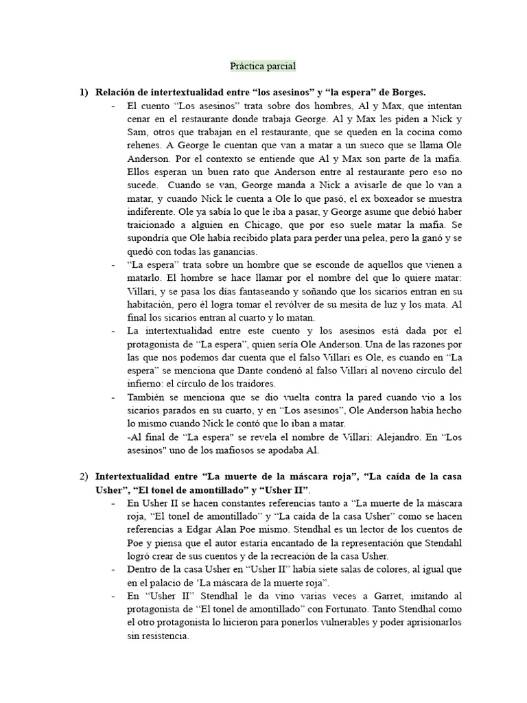Práctica Parcial Narrativa | PDF