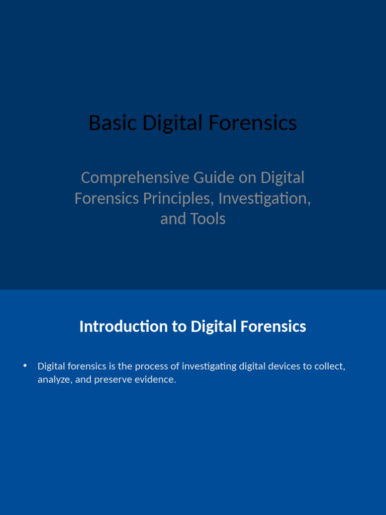 Basic Digital Forensics Styled | PDF