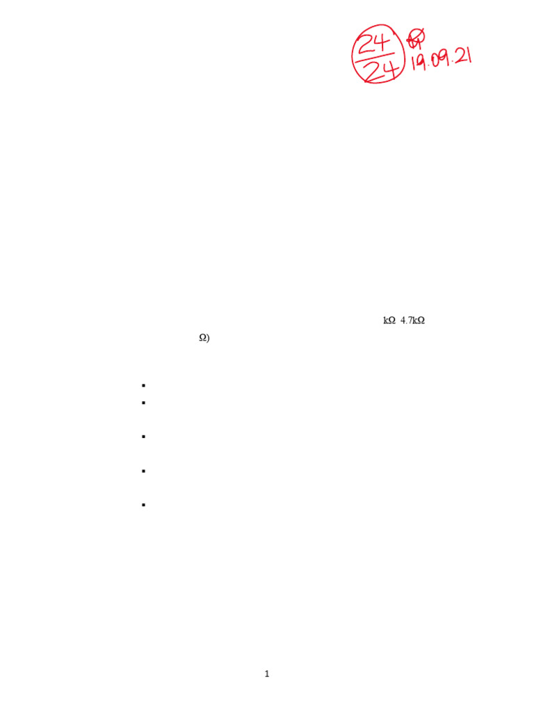 Section 1 - Electrical Principles and Measure SBA 1 | PDF | Voltage | Resistor