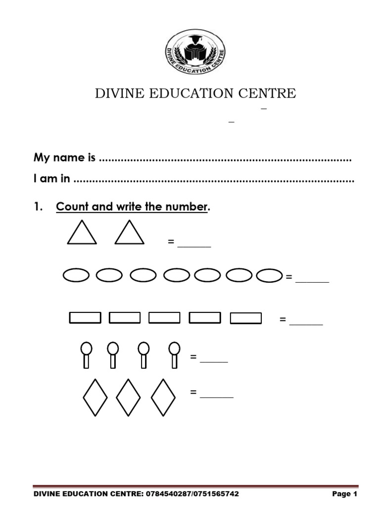 P.1 MTC Mid Term 1 2023 | PDF | Mathematics