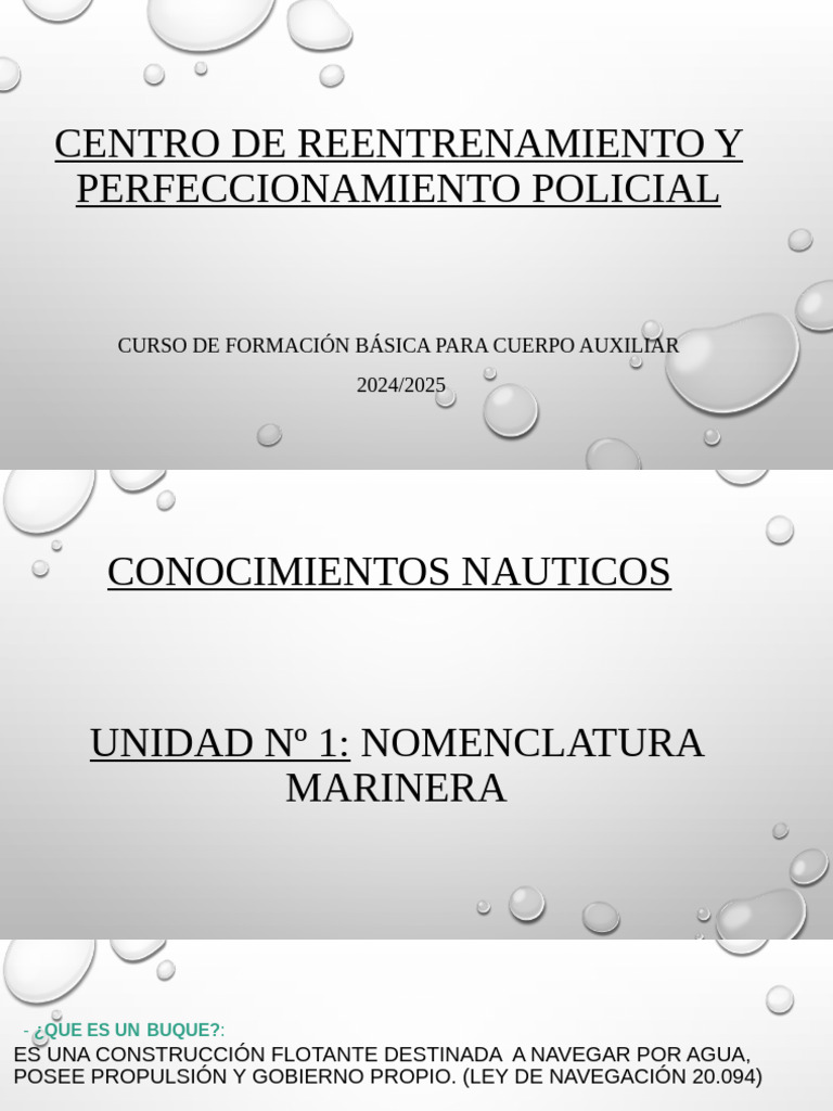 aux Unidad 1. conoc. nauticos. nomenclatura marinera | PDF | Buques | Popa