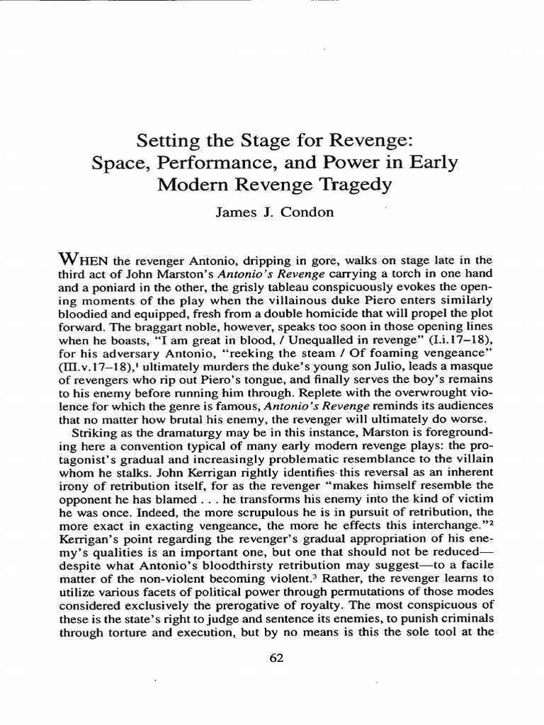 James J. Condon - 'Setting The Stage For Revenge - Space, Performance, and Power in Early Modern ...