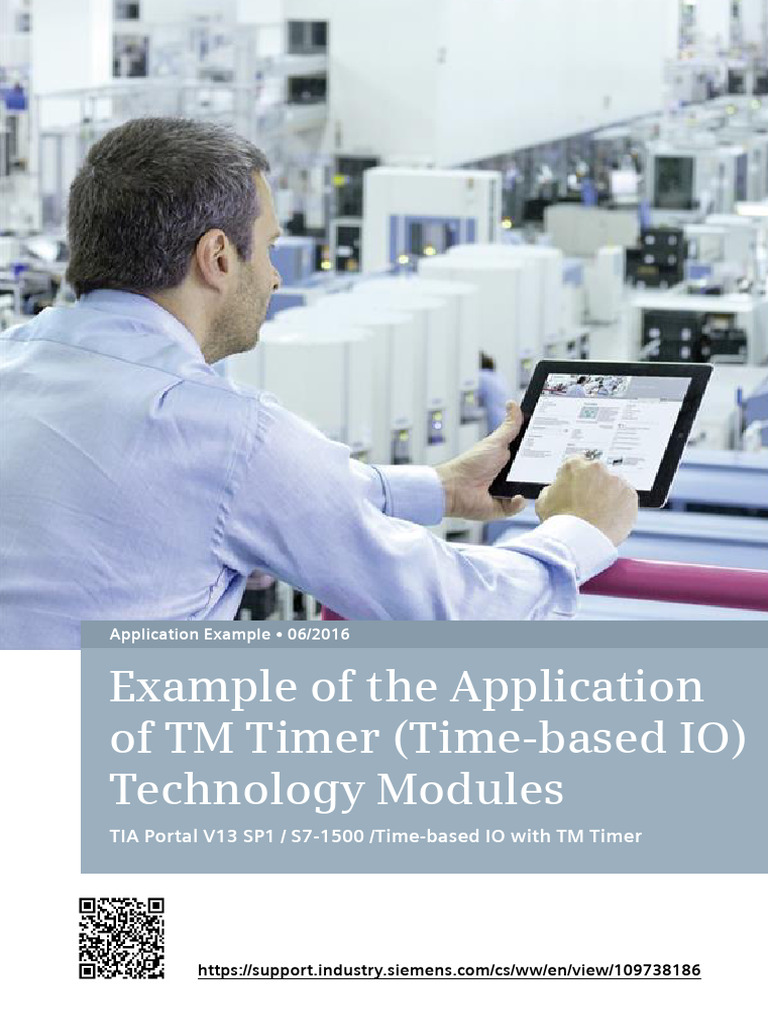 TM Timer Application in TIA Portal | PDF | Input/Output | Legal Liability