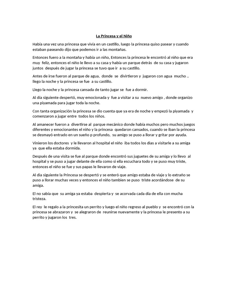 La Princesa y El Niño | PDF