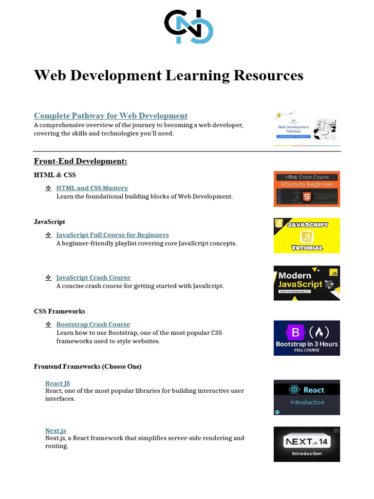 Web Development Resources by CNC | PDF