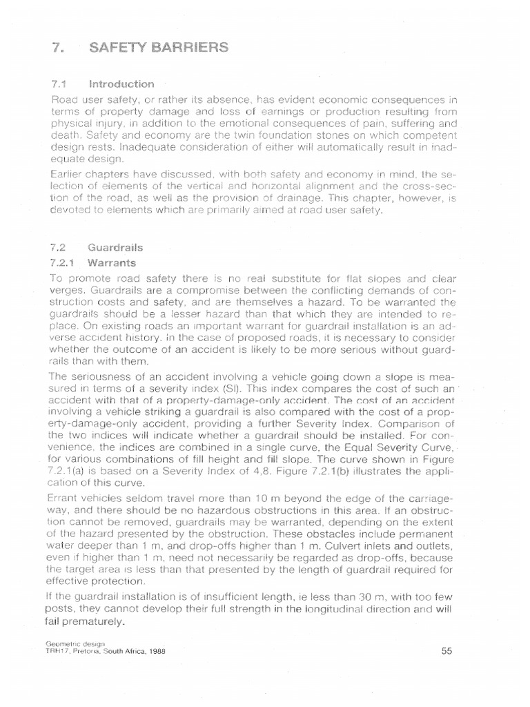 TRH 17 - Safety Barriers | PDF
